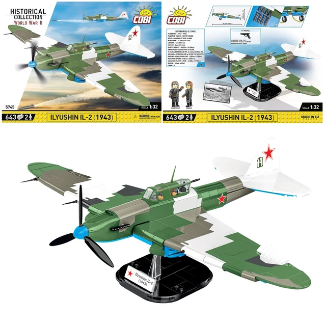COBI 5745 HISTORICAL Collection WW2 Ilyushin IL-2 1943 Kampfflugzeug ...