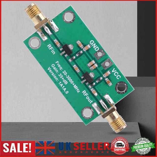 35DB GAIN BROADBAND RF Signal Amplifier Low Noise RF Wideband Amplifier ...