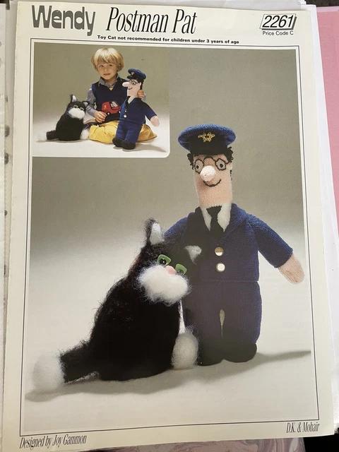 KNITTING PATTERN FOR Postman Pat and Jess the Cat EUR 2,05 - PicClick FR