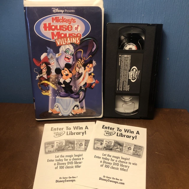 DISNEY MICKEYS HOUSE Of Mouse Villains VHS Clamshell Case - VGC Copy w ...