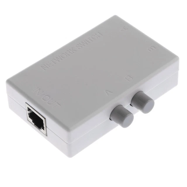 RJ45-2M 2 PORTS Internet Network Sharing Switch Splitter Selector Hub ...