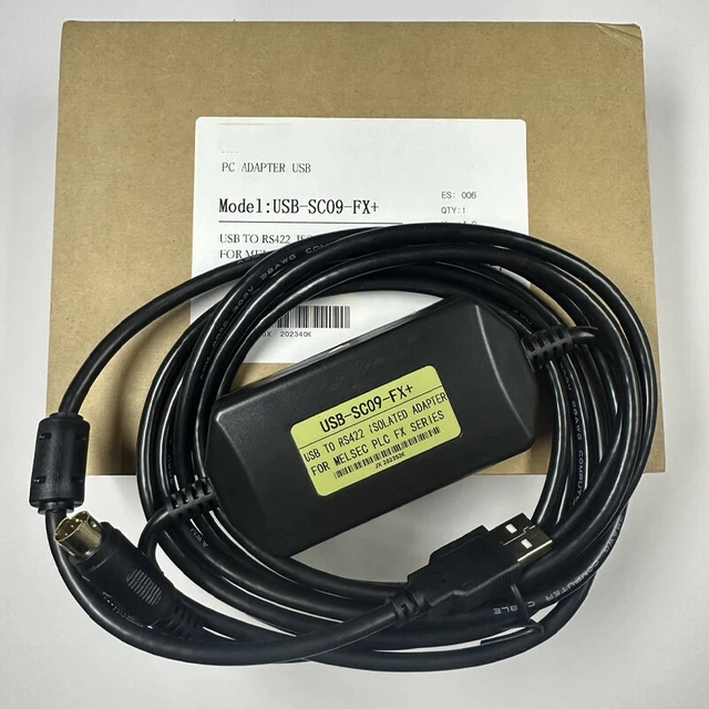 PLC PROGRAMMING USB-SC09-FX Cable For Mitsubishi MELSEC USB TO RS422 ...