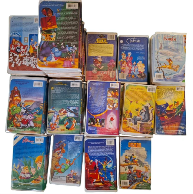 WALT DISNEY VINTAGE Ultra Rare Black Diamond VHS Tapes Lot Bundle ...