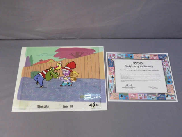 ED, EDD N EDDY Animation Cel & Background w/COA Original Production ...