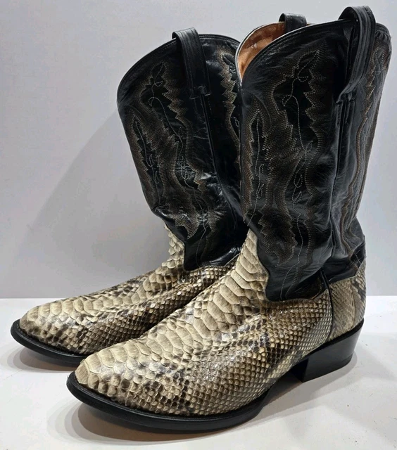 MENS DAN POST DP3036 Exotic Natural Python Snakeskin Cowboy Western ...