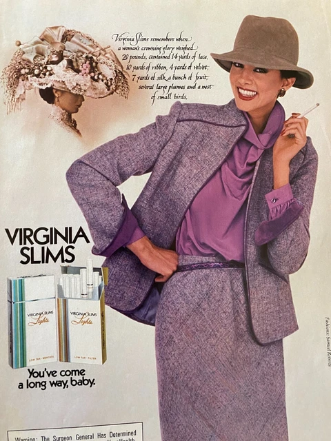 VIRGINIA SLIMS CIGARETTES, Full Page Vintage Print Ad £1.57 - PicClick UK