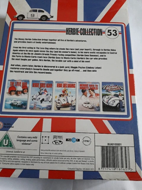 HERBIE COLLECTION DVD 5 Film New Seald Love Bug Rides Again Bananas ...