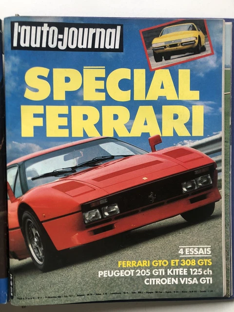 1984 L'AUTO-JOURNAL N°21 Ferrari GTO 308 Daytona Enzo Citroën Visa ...