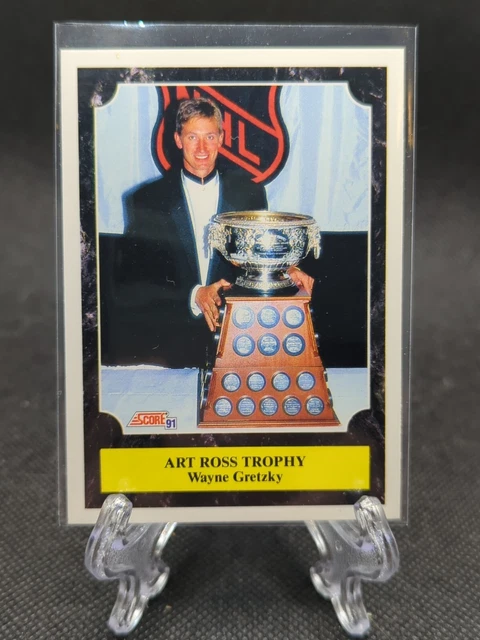 1991 WAYNE GRETZKY Score Art Ross Trophy #317 Los Angeles Kings Hockey ...