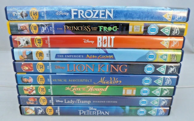 WALT DISNEY GOLD Oval DVD Bundle / Collection (x9) Animated Films £25. ...