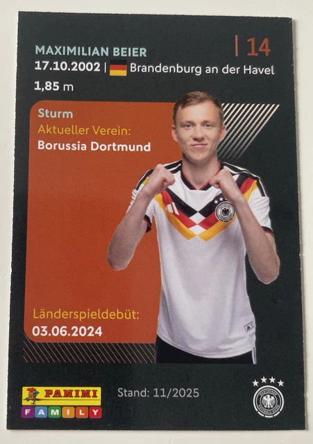 DFB EDEKA, PANINI Fußballkarten, WM 2026 - Maximilian Beier - Nr. 14 ...