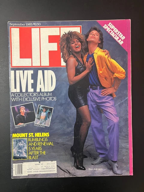 LIFE MAGAZINE SEPTEMBER 1985 Mick Jagger Tina Turner Live Aid Madonna ...