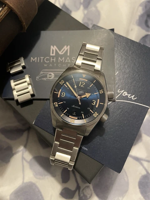 MITCH MASON MALESTROM 40mm Automatic Watch, Blue, Full Set, for Zelos ...