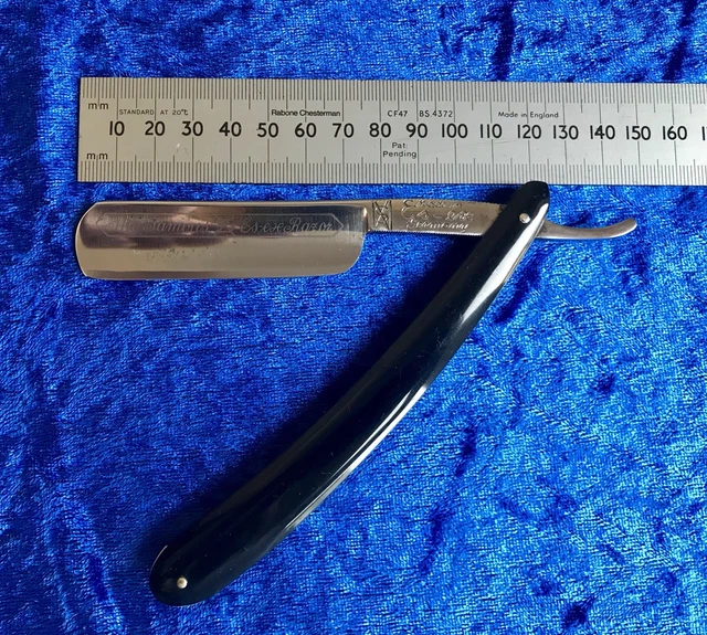 ANTIQUE CUT THROAT STRAIGHT RAZOR MADE BY: Es-ese Wald 3118 Solingen ...