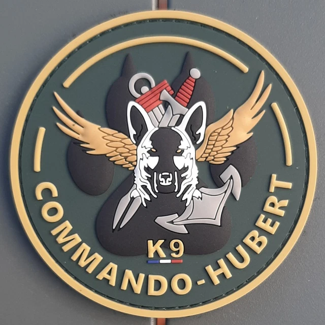 COMMANDO HUBERT K9 vert Cynophile Patch PVC Marine ORIGINAL Nageurs de ...