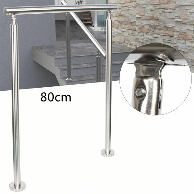 80CM STAINLESS STEEL Handrail Kit Safety Grab Rail Outdoor Mobility ...
