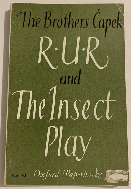 BROTHERS CAPEK R.U.R. THE INSECT PLAY Vintage 1961 Oxford Playbook RARE ...