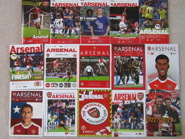 15 X ARSENAL Home Matchday Programmes from 2009 - 2021 : as listed £8. ...