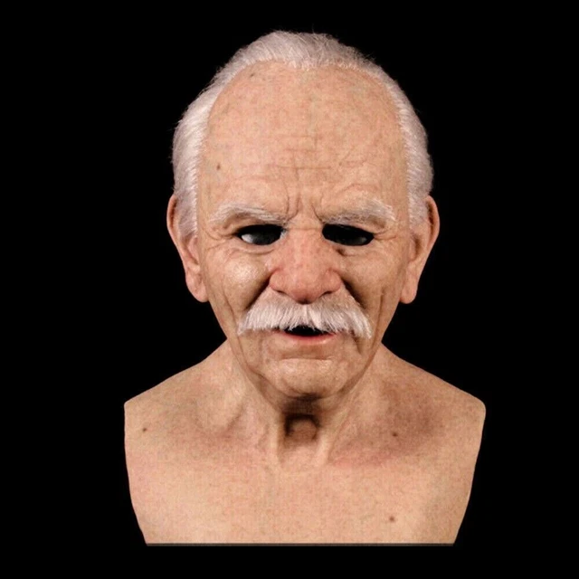 Latex Old Man Mask Disguise Realistic Mask Cosplay Costume Halloween