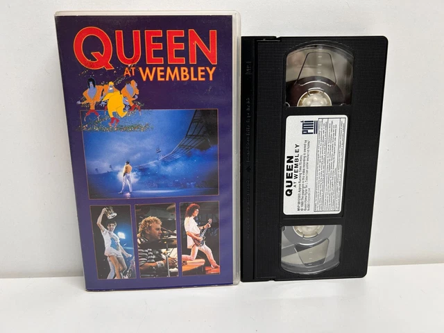VHS QUEEN AT Wembley 1990 Brian May Freddie Mercury John Deacon Roger ...