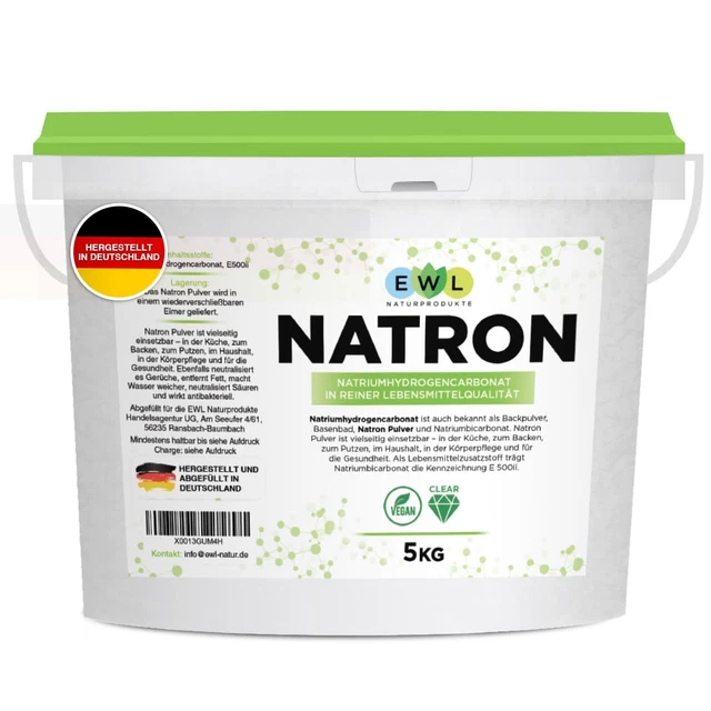 BAKING SODA POWDER 5kg, Backing Soda in Resealable Bucket, Baking Soda ...