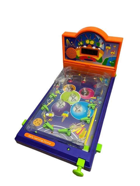 SPACE PINBALL TABLE Top Lights Sounds Scoreboard Box Early Learning ...