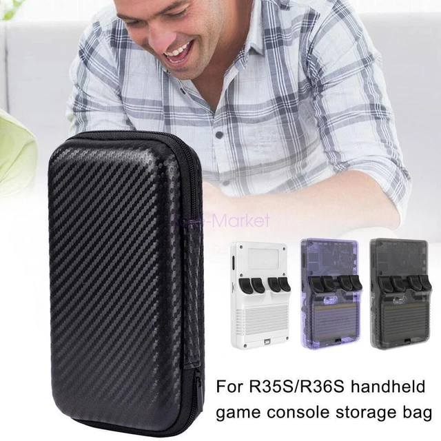 FOR R35S/R36S/RG35XX GAME Console Black Hard Case Storage Bag ...