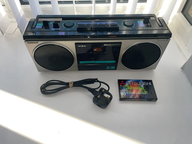 VINTAGE AIWA CS-200 Stereo Radio Cassette Recorder 1980s | NEW BELT | SERVICED £50.00 - PicClick UK