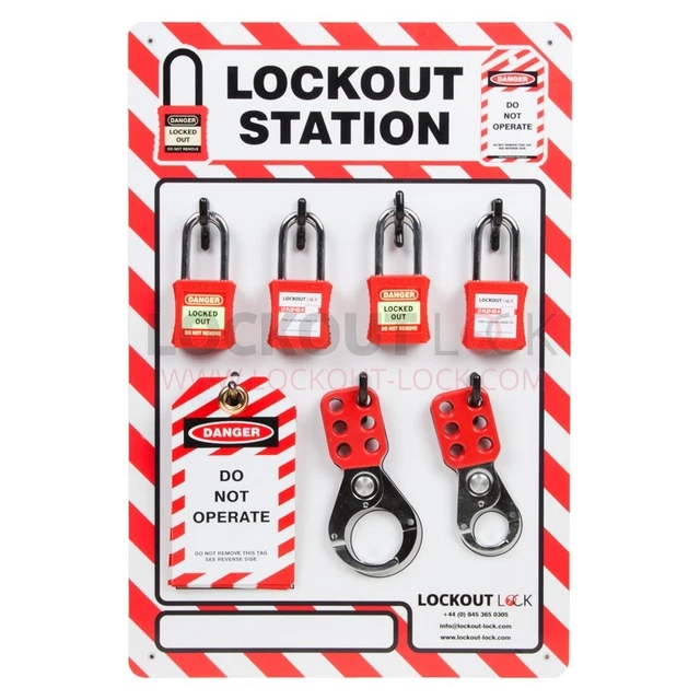 4 LOCK ROUGE/BLANC Lockout Shadow Board / Lockout Station EUR 76,16 ...