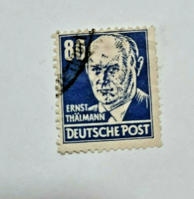 BRIEFMARKE ERNST THÄLMANN von 1952 ungewöhnlich gestempelt -Deutsche Post/Leipzi EUR 5.900,00 ...
