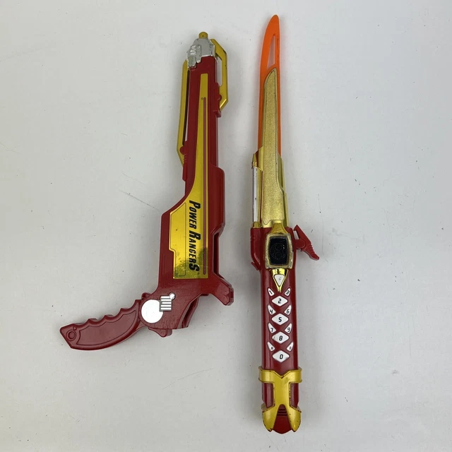 POWER RANGERS 2002 Ninja Storm Red Edition Gun Blaster Samurai Sword ...