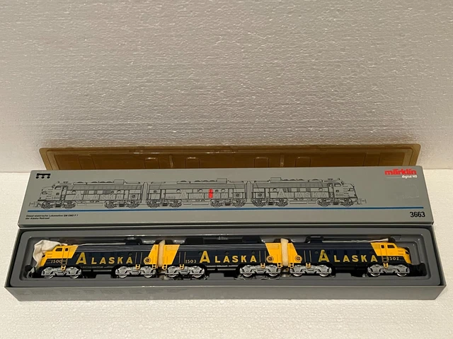 MÄRKLIN H0 3663 US Diesellok EMD F7 Alaska 3-tlg. Digital OVP TOP ...