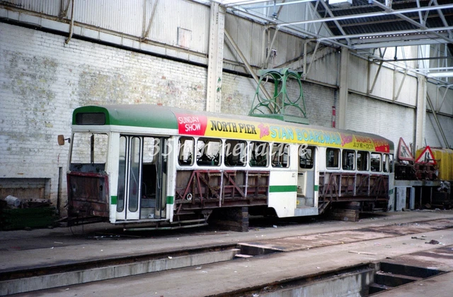 BLACKPOOL TRANSPORT OMO TRAM 1 RIGBY ROAD 1992 35mm NEGATIVE+COPYRIGHT ...