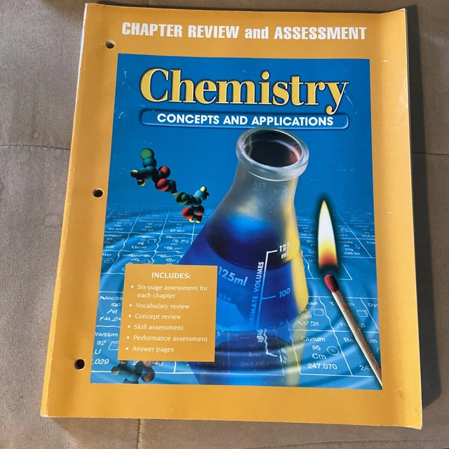 GLENCOE CHEMISTRY CONCEPTS & Applications Chapter Review Assessment $19 ...