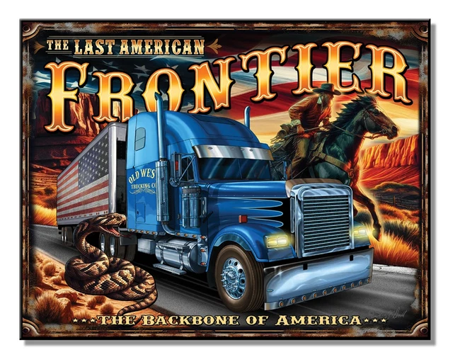 AMERICAS HIGHWAY METAL Sign - 16" x 12.5" Garage, Man Cave Wall Decor ...