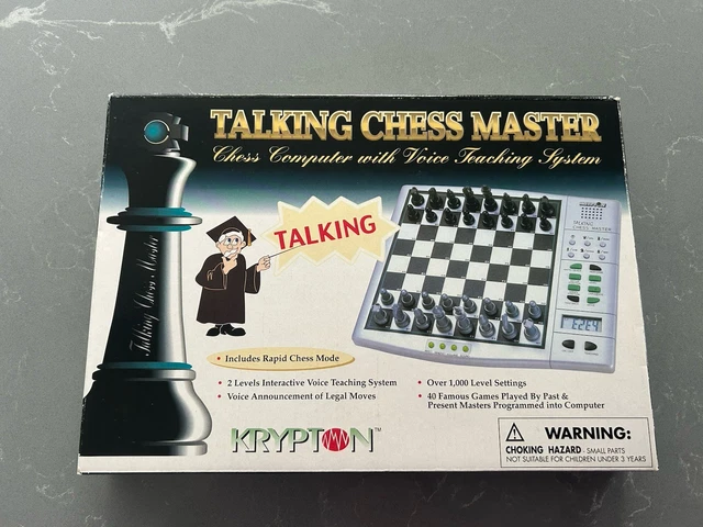 TALKING CHESS MASTER Computer Krypton Vintage Electronic Boxed Complete ...