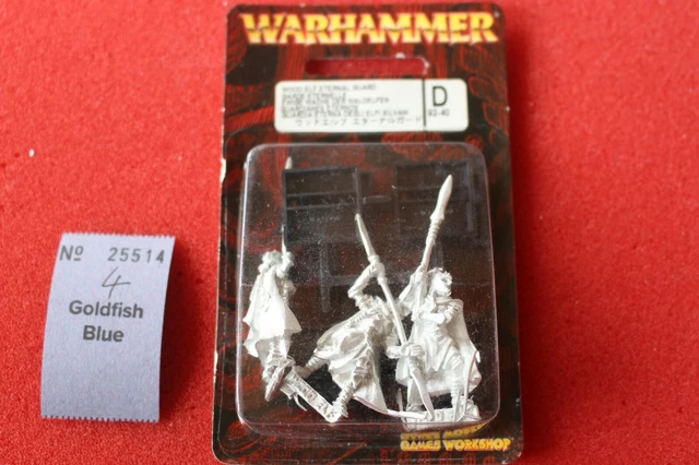 GAMES WORKSHOP WARHAMMER Wood Elves Eternal Guard 3 Metal Figures Elf ...