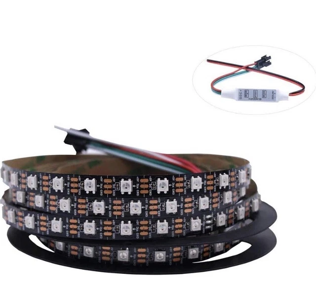HJHX WS2812B LED Strip 16.4ft 300LEDs Individually Addressable Led ...