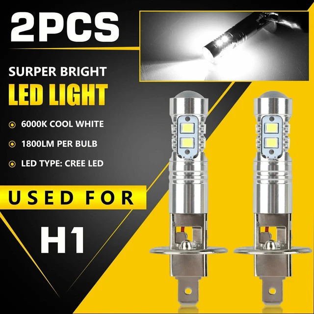 COPPIA LAMPADA H1 Led Per Auto Universale 6000K Luce Bianca, An ...