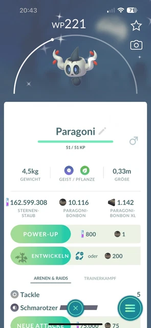 Paragoni Shiny Pokemon Go