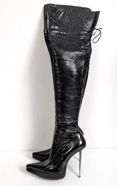 DI MARNI SKY High Metal Heels Overknee Stiefel Stahl Stiletto DIMARNI ...