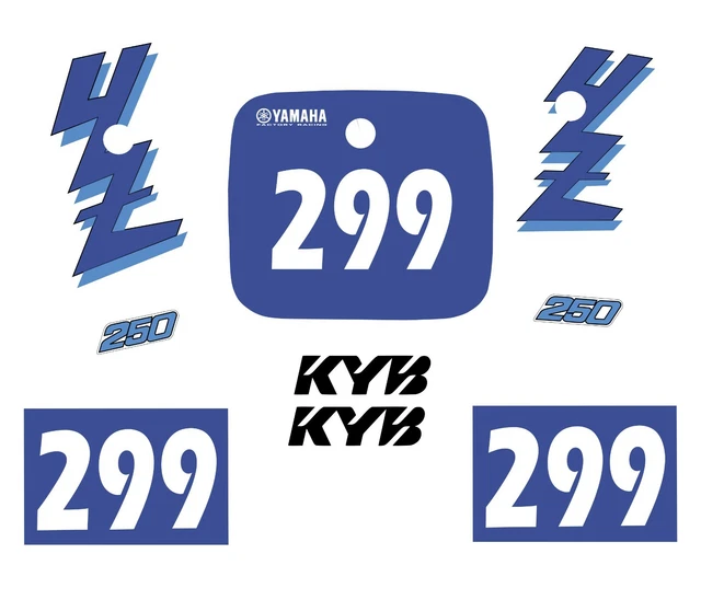 1990 YAMAHA WR 250Z Decal Graphic/Decor Kit/Stickers/Stickers Original ...