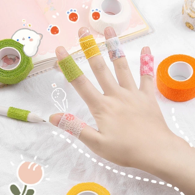 SELF-ADHESIVE STUDENT FINGER Bandage Elastic Cute Finger Tape Finger ...