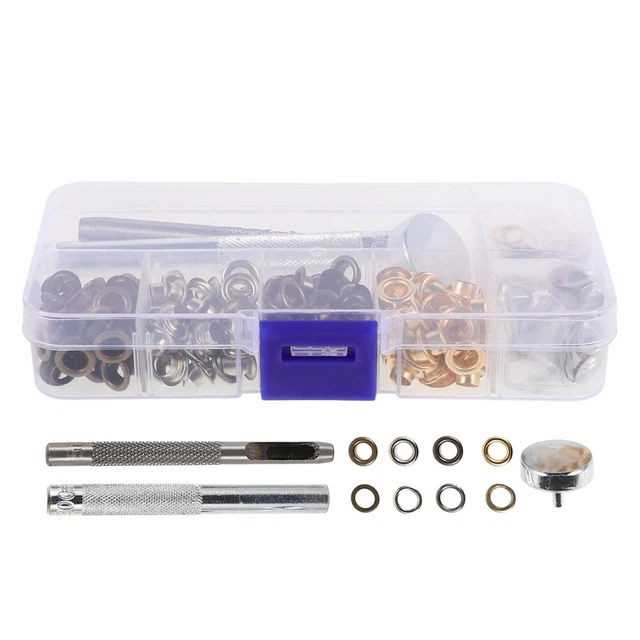 EYELETS FOR PAPER Crafts Grommet Tool Kit Copper Grommets Garments £9. ...