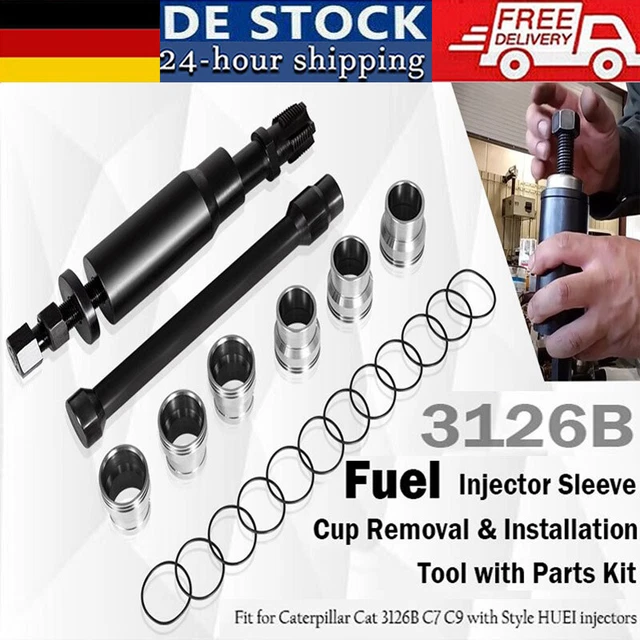 INJECTOR SLEEVE CUP Removal & Install Tool Kit for Caterpillar CAT ...