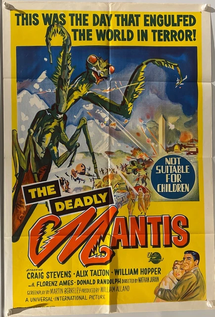 THE DEADLY MANTIS Original 1957 Australian One Sheet Poster £99.99 ...