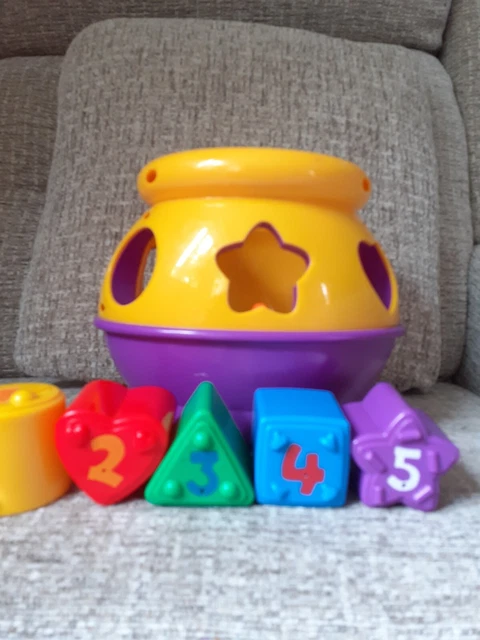 FISHER-PRICE LAUGH & Learn Cookie Jar Shape Sorter Light Sounds Musical ...