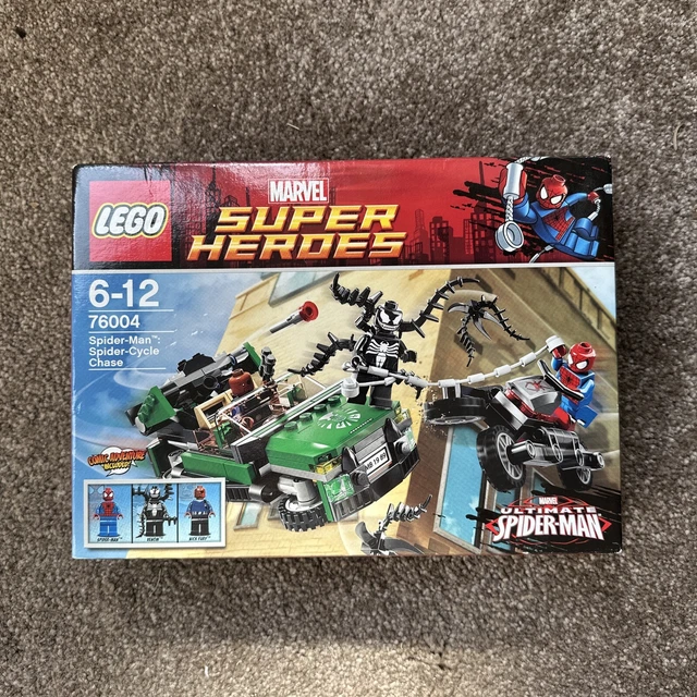 76004 SPIDER-MAN SPIDER-CYCLE CHASE lego legos set NEW marvel super ...