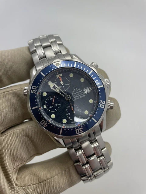 OMEGA SEAMASTER PROFESSIONAL Chronograph Watch Blue Wave Dial Auto 2599 ...