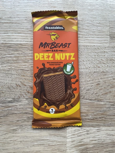 MR BEAST FEASTABLES DEEZ NUTS Peanut Butter Chocolate x 1 60g Bar £5.25 ...